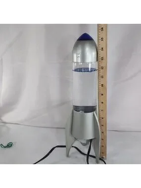 Kenart | Accents | Vintage Rocketship Tornado Motion Lamp Blue Silver 6 ...
